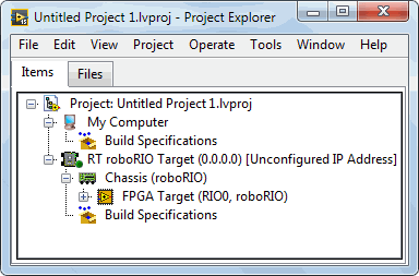 Using the Project Explorer Window (roboRIO Toolkit) - NI